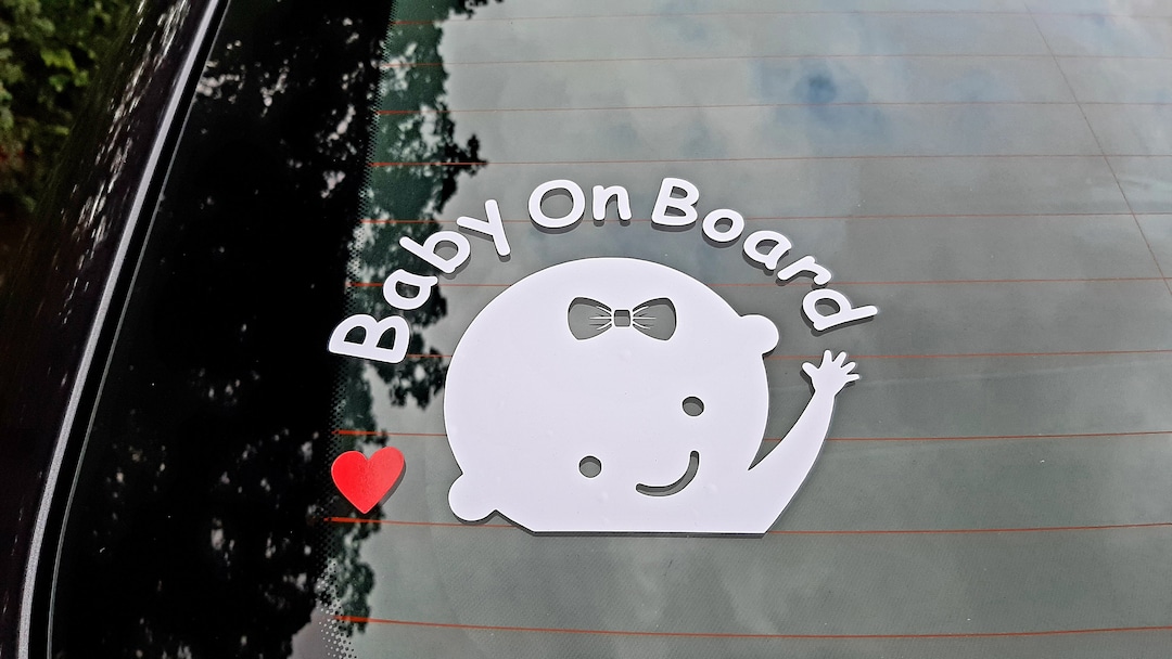 Baby on Board Sticker Red Heart Vinyl Decal for Car,kids on Board,car ...