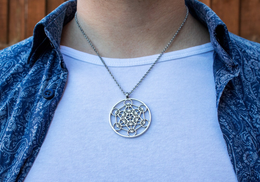 Archangel METATRON Sacred Geometry Symbols Spiritual Jewelry Necklace ...