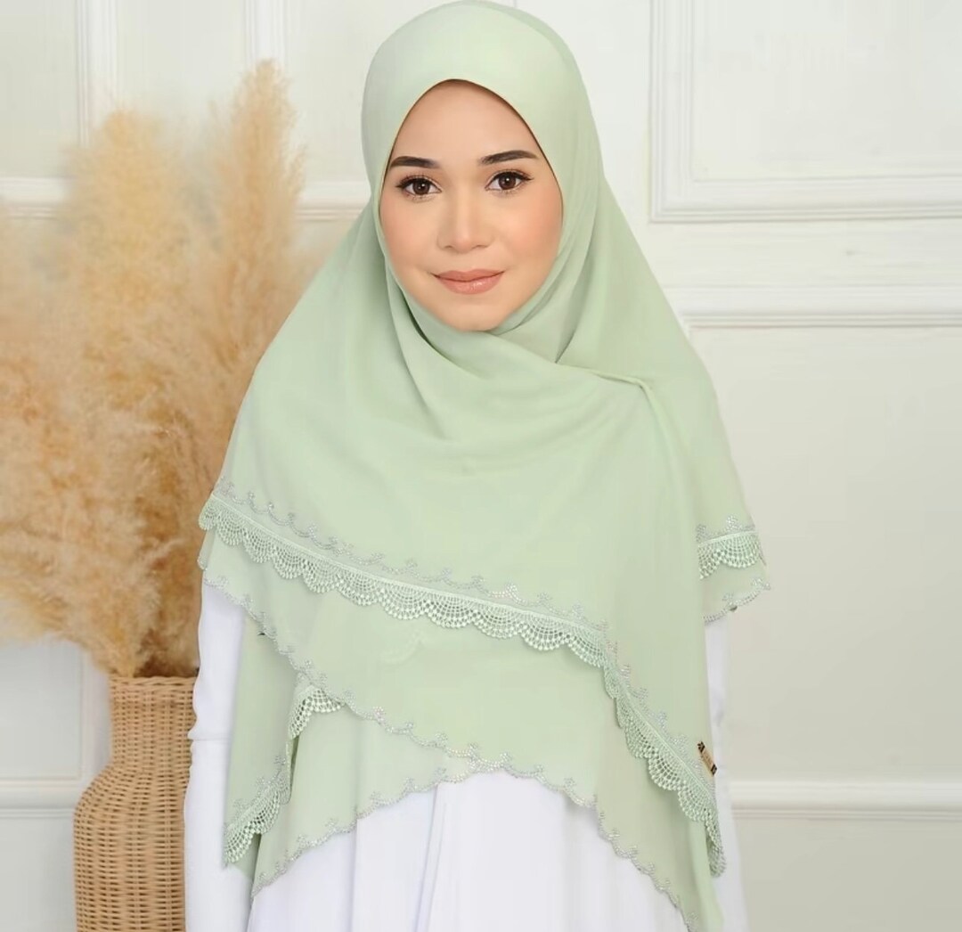 Instant Hijab Korean Chiffon Scarf Slip on Hijab Muslim Ready to Wear ...