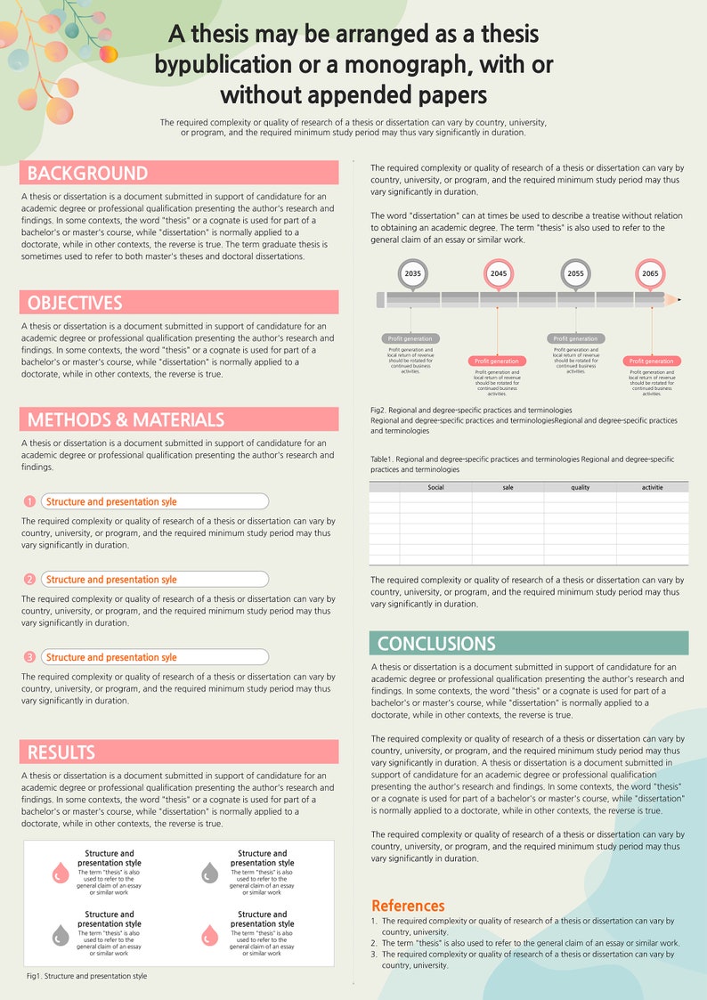 A0 Academic Poster Template: Scientific Research Powerpoint (vertical ...