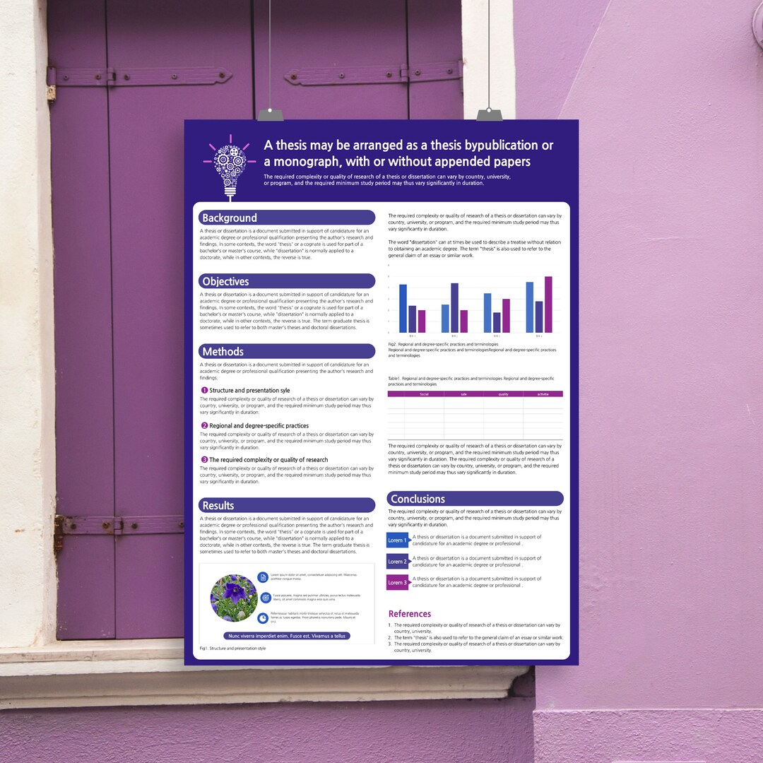 A0 Academic Poster Template / Scientific Poster Template / MS ...