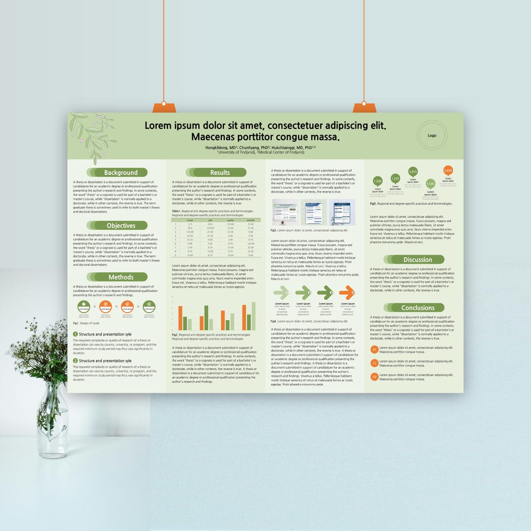 A0 Size Scientific Poster With a Nice Design/ms Powerpoint Template ...