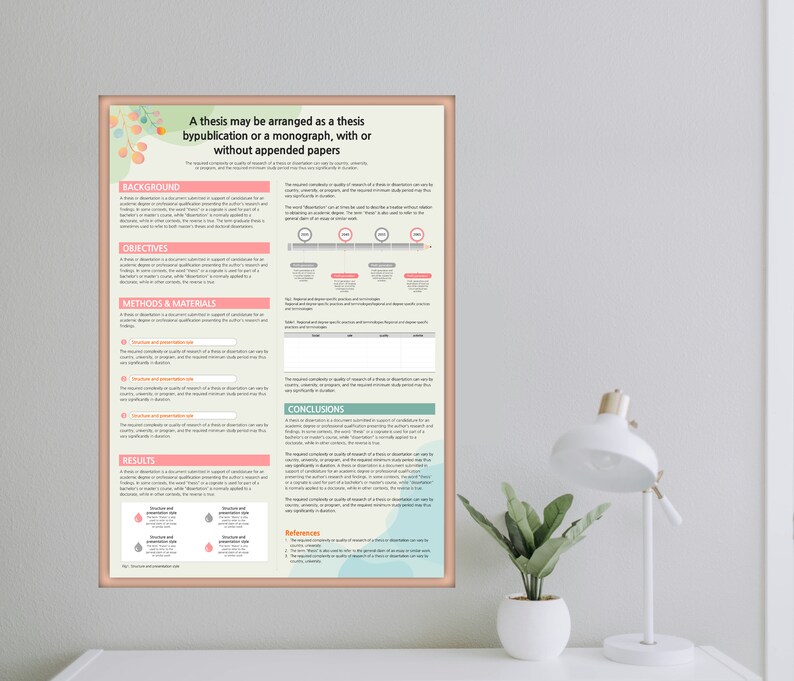 A0 Academic Poster Template: Scientific Research Powerpoint (vertical ...