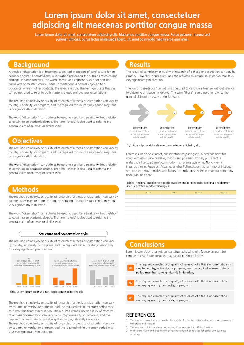 A1 Format Academic Poster Template / Scientific Poster Template / MS ...