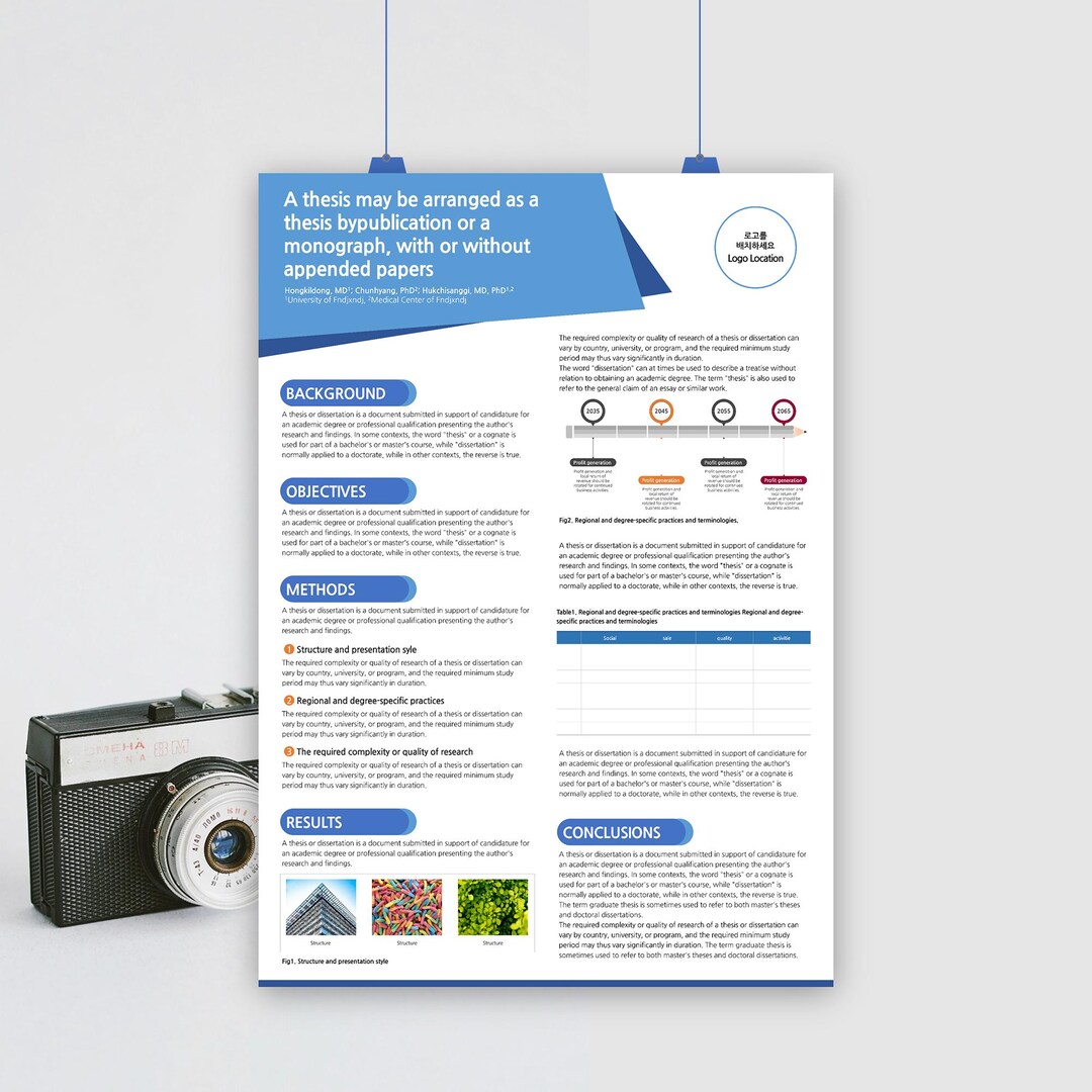 Attractive A0 Academic Poster Template / Scientific Poster Template ...