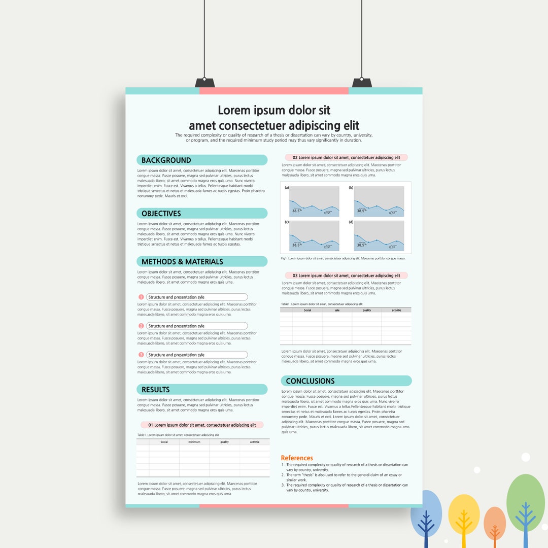 A1 Scientific Research Poster Template: Portrait Powerpoint (.PPTX) - Etsy