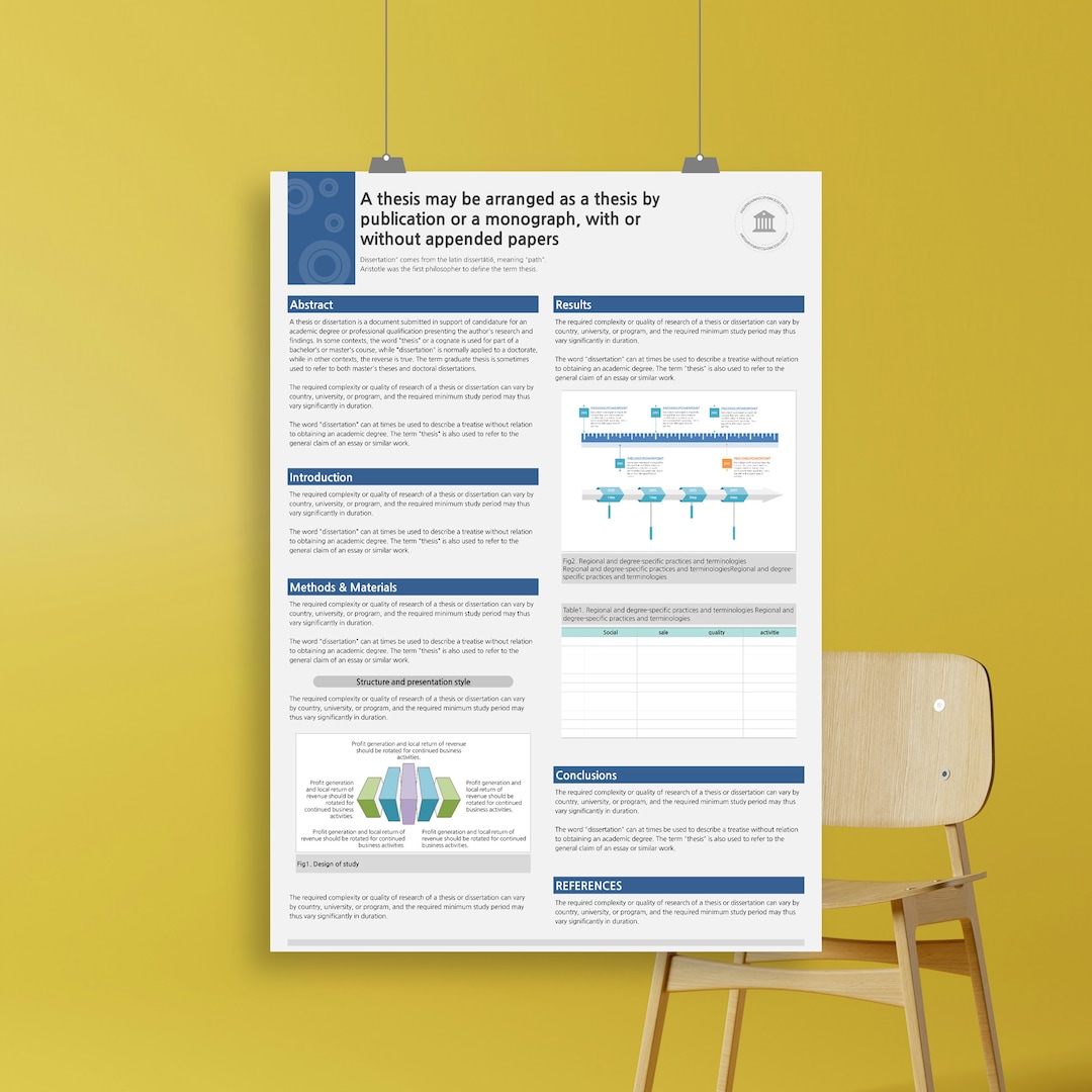 A0 Academic Poster Template / Scientific Poster Template / MS ...