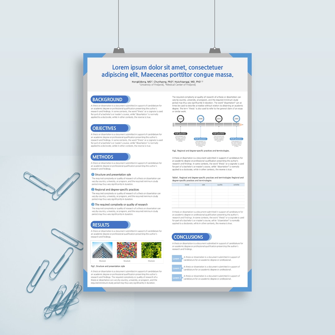 Scientific Poster Template for Powerpoint | A0 Size 84.1 X118.9cm - Etsy