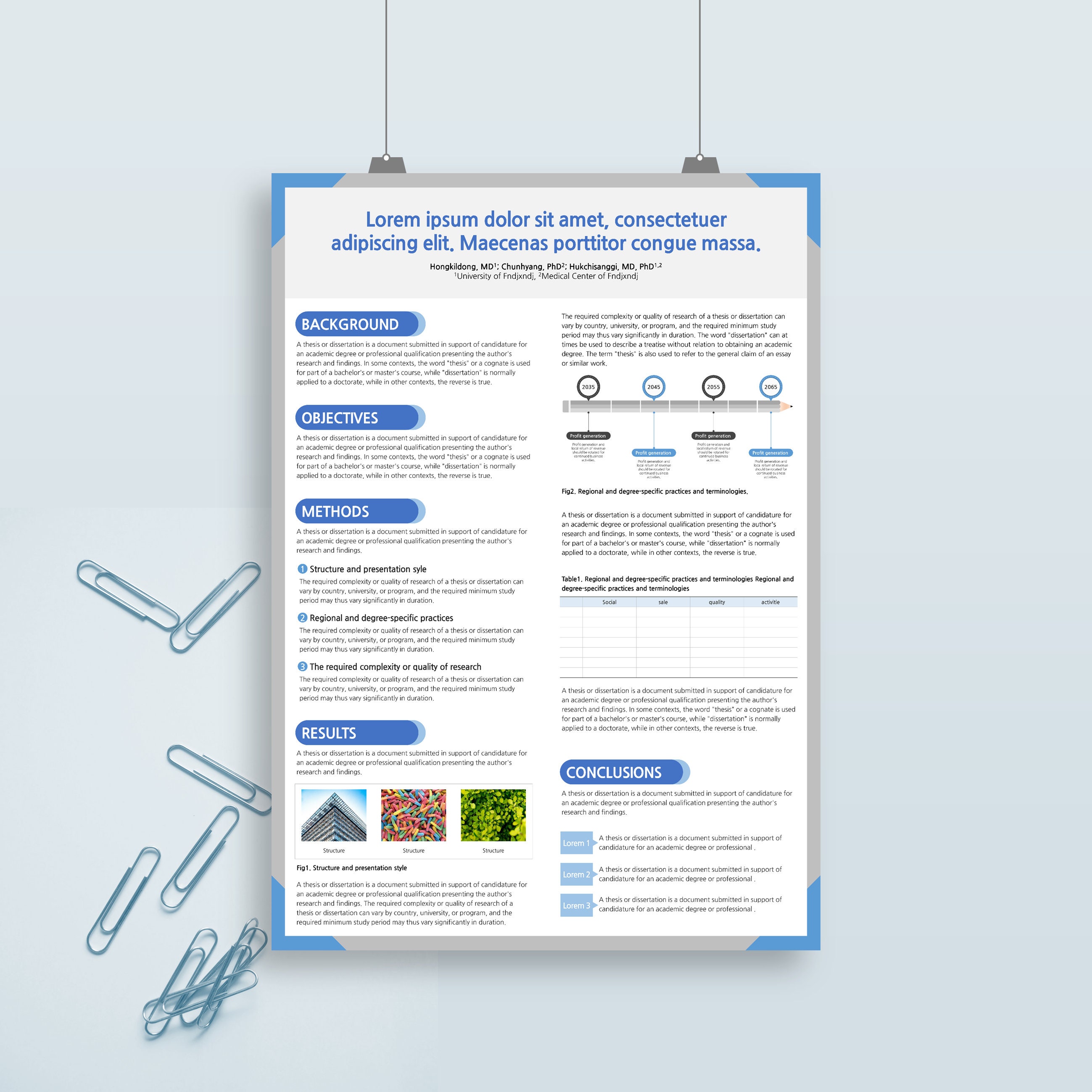 Scientific Poster Template for Powerpoint | A0 Size 84.1 X118.9cm - Etsy