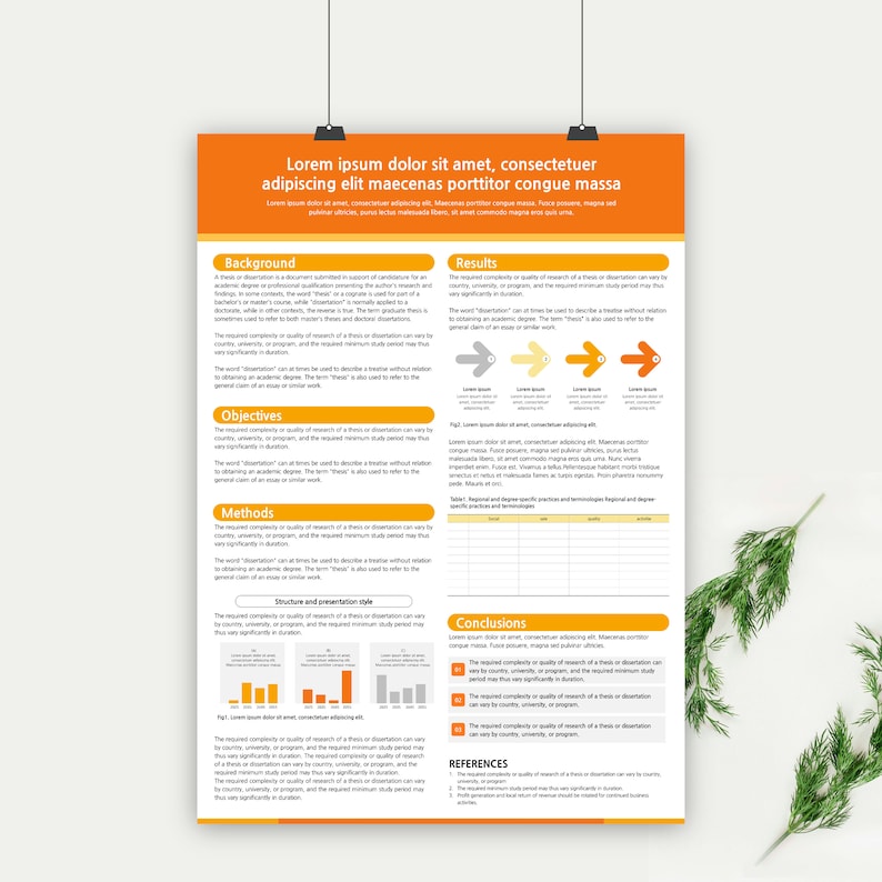 A1 Format Academic Poster Template / Scientific Poster Template / MS ...