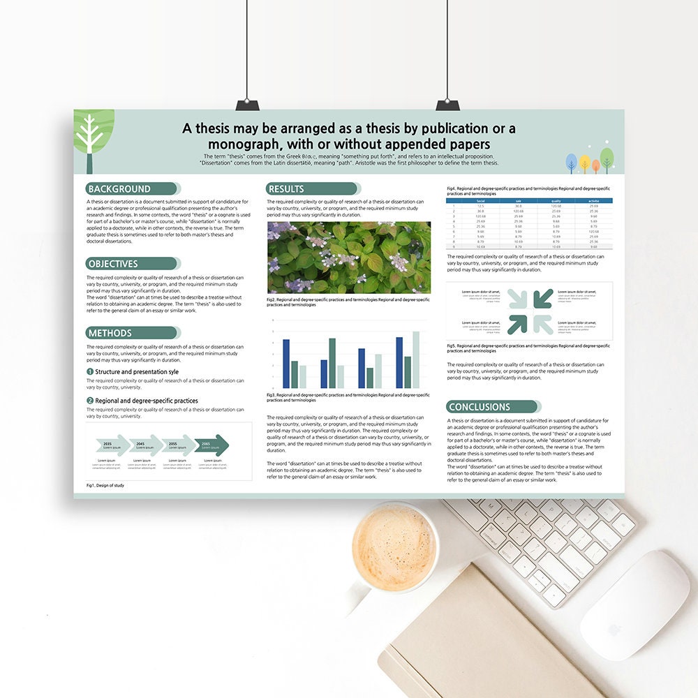 A0 Size Scientific Poster With a Nice Design// MS Powerpoint Template ...