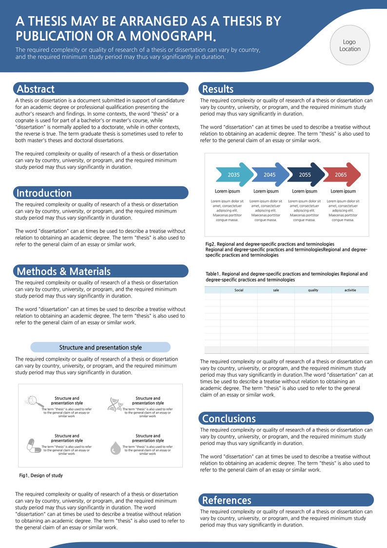 A0 Academic Poster Template: Scientific Research Powerpoint (PPTX File ...