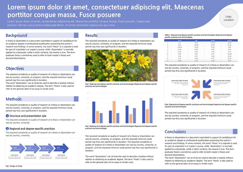 A0 Scientific Research Poster Template: Landscape Powerpoint Design ...