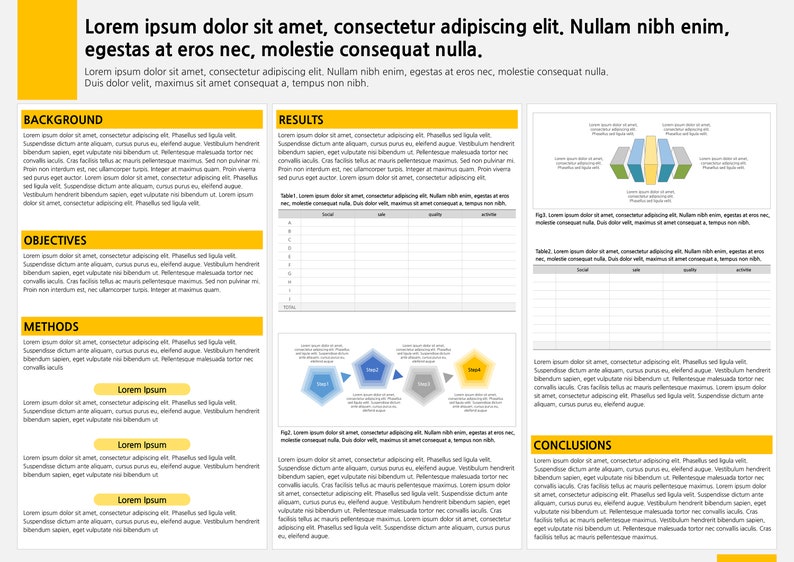 A0 Academic Poster Template: Scientific Research Powerpoint (PPTX) - Etsy