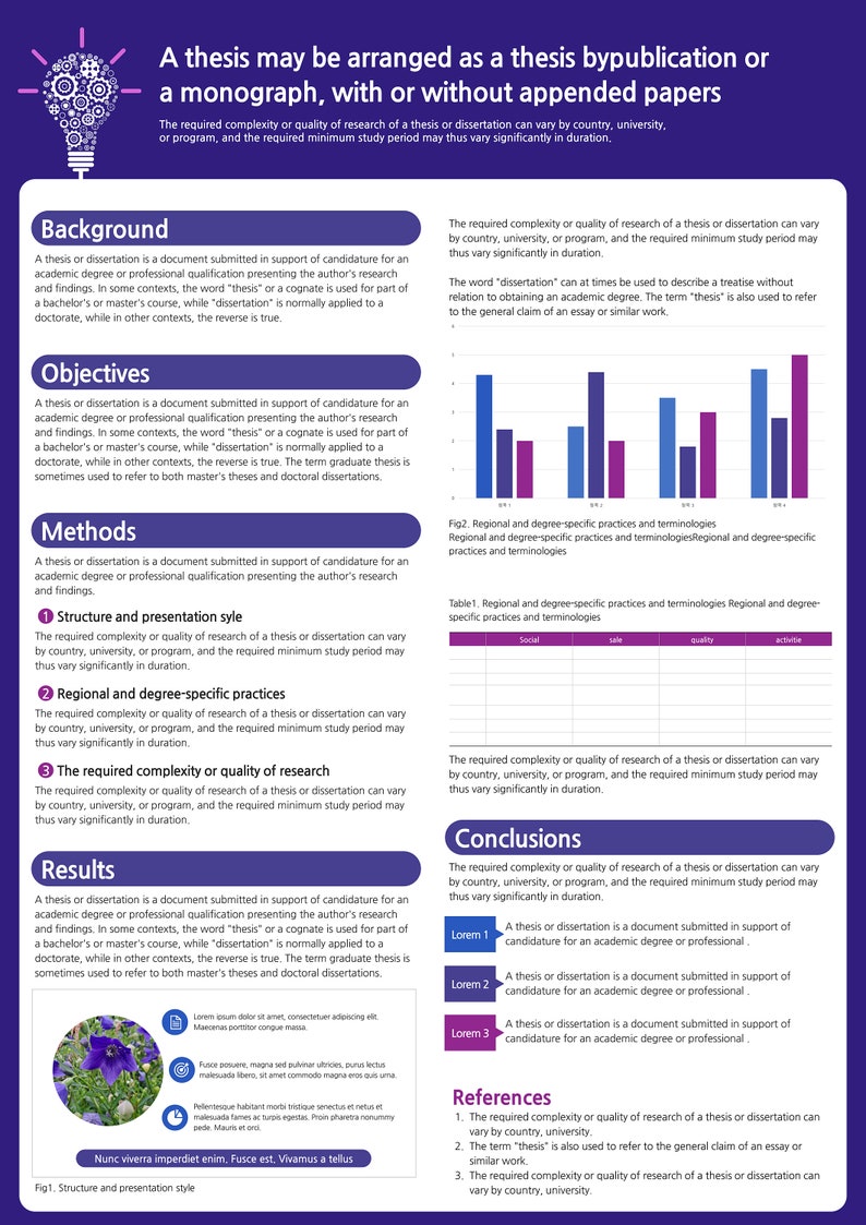 A0 Academic Poster Template / Scientific Poster Template / MS ...