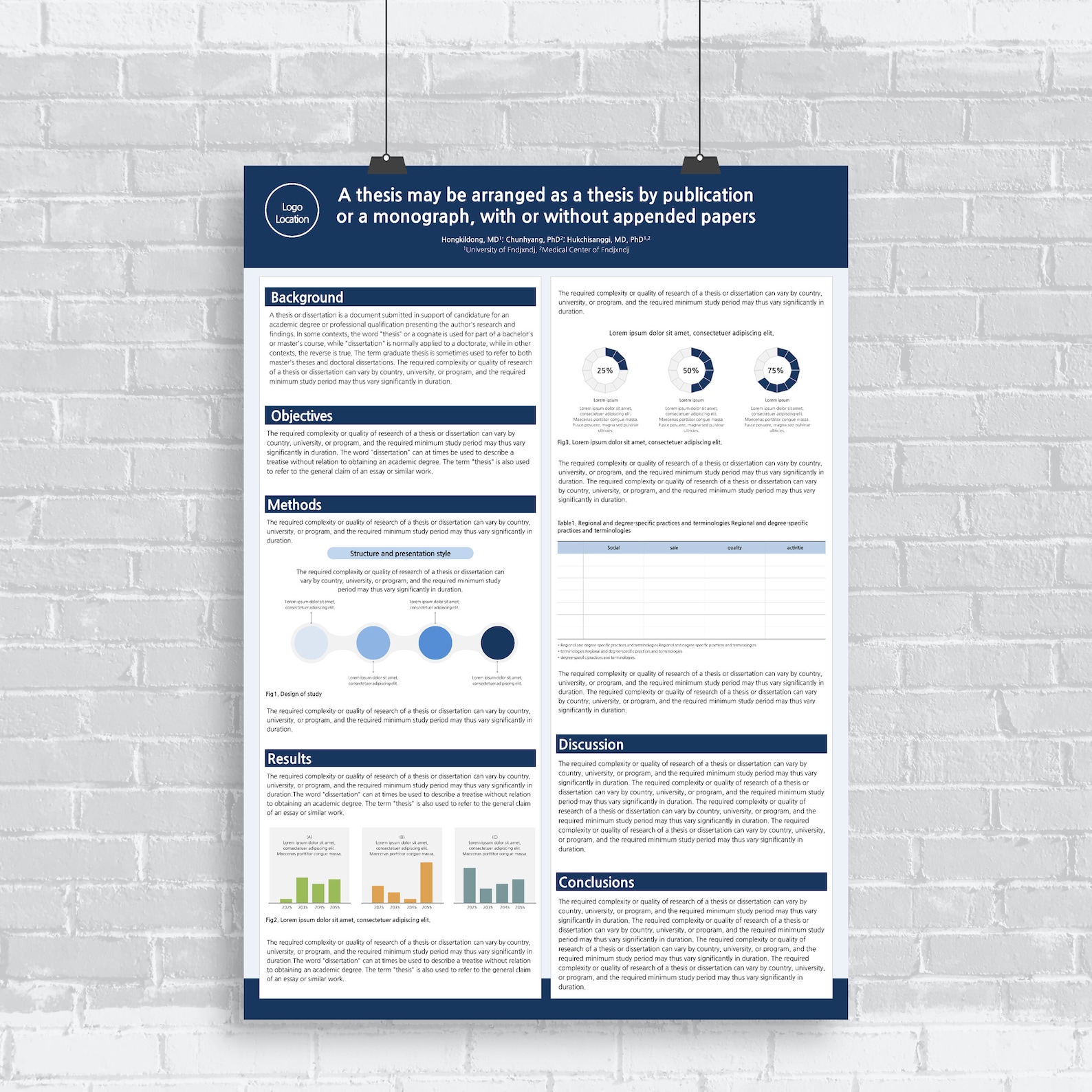 Attractive A0 Academic Poster Template / Scientific Poster Template ...