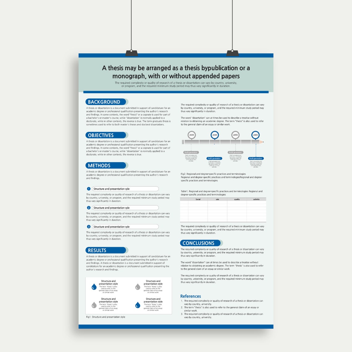A0 Academic Poster Template / Scientific Poster Template / MS ...