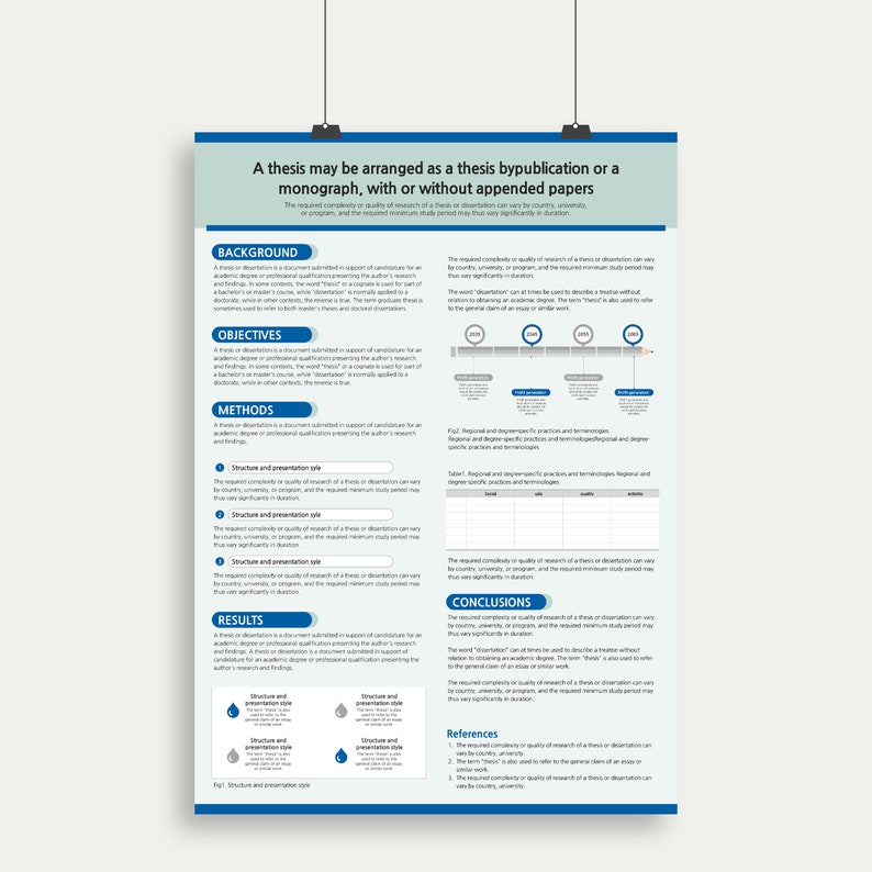 A0 Academic Poster Template: Scientific Powerpoint (portrait) - Etsy