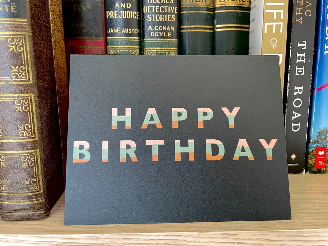 Happy Birthday Block Letter - Etsy