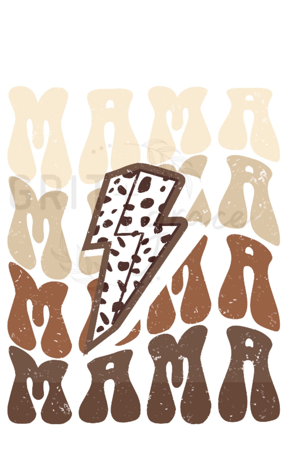 Digital Png File Mama Stacked Distressed Cowhide Cow Bolt Printable ...