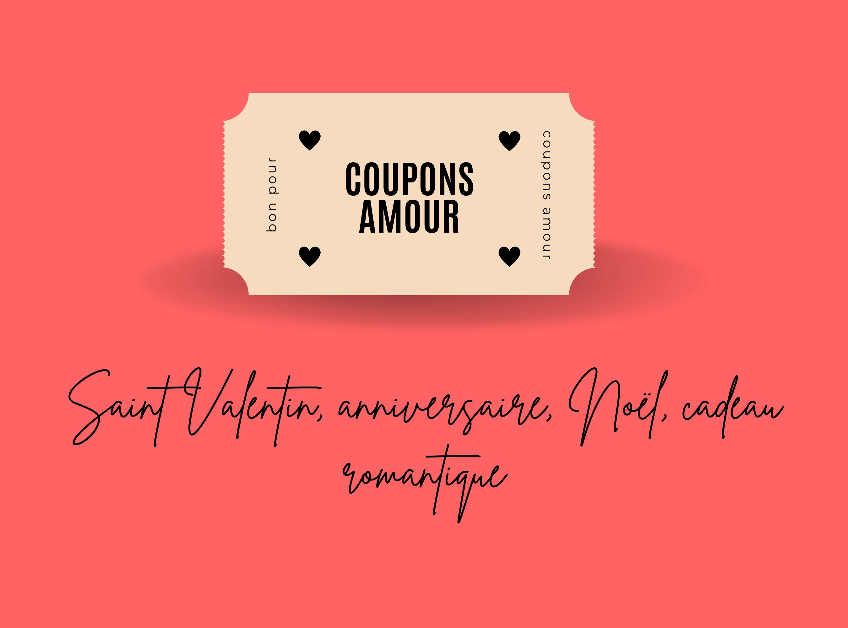 Love coupons in French for romantic couples - Instant download - Etsy ...