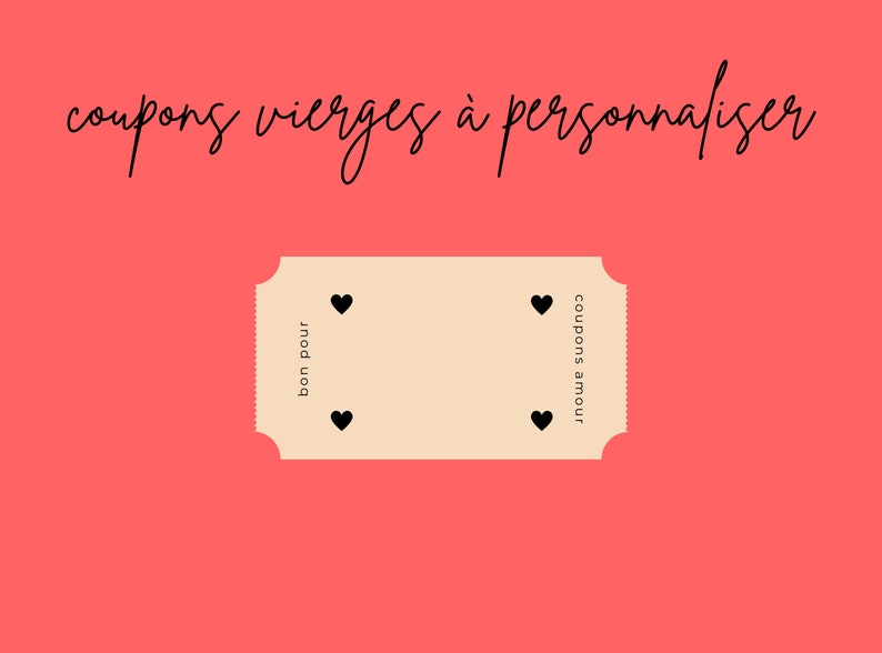 Love coupons in French for romantic couples - Instant download - Etsy ...