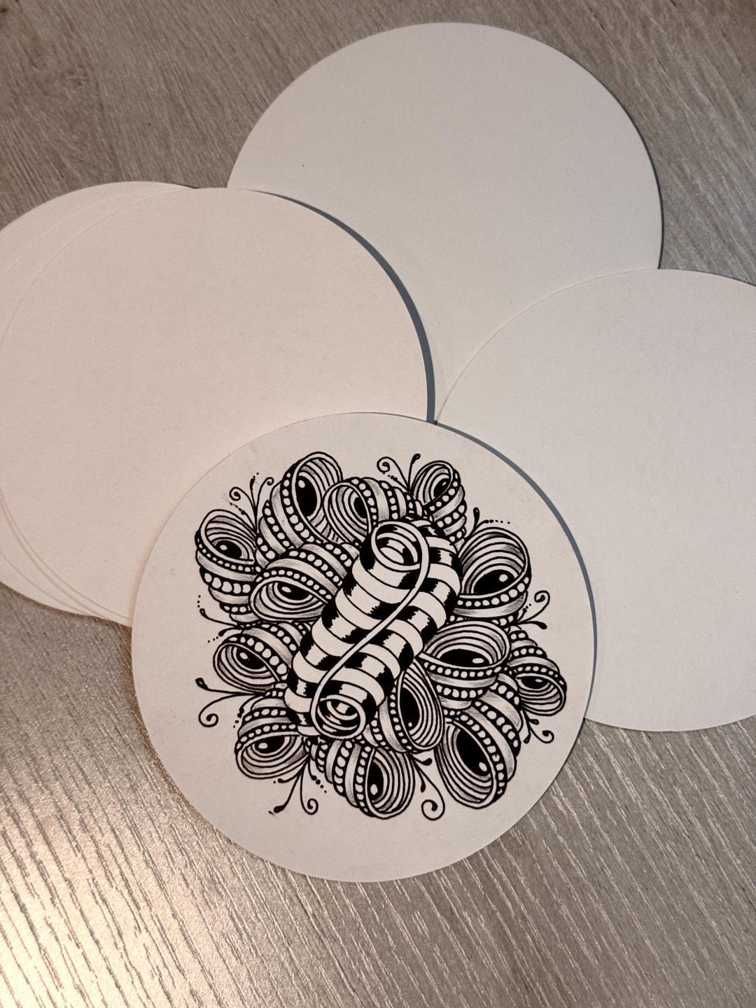 10pcs 11.7cm White Circle Cardstock for Zen Art Drawing (zentangle ...
