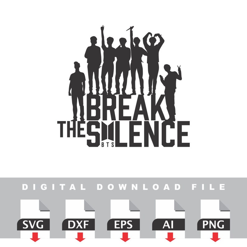 BTS Break the Silence Svg, Svg, Cut Files, Silhouette Cut Files, Cricut ...