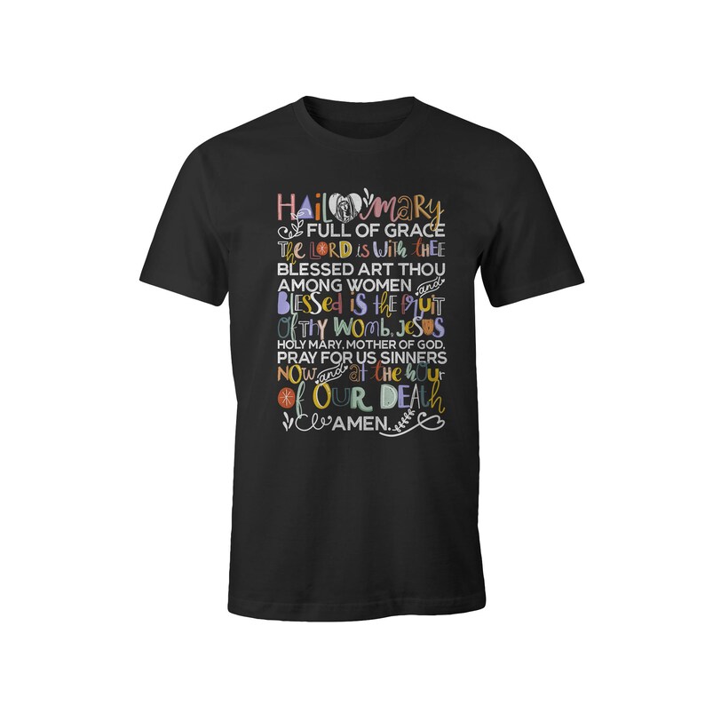 Hail Mary Typography Svg, Christian Clipart, Christian Svg, Clipart Svg ...