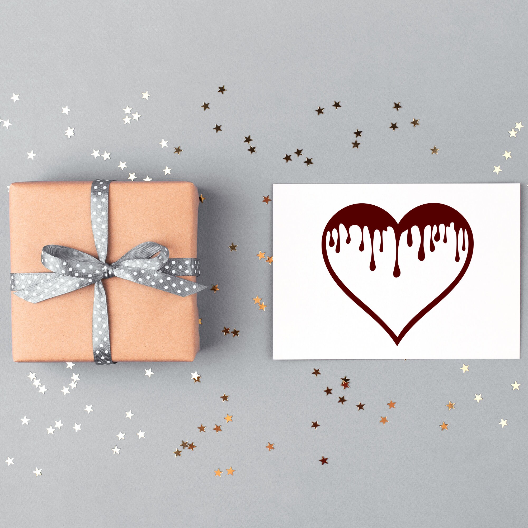 SVG File Digital Download Heart Drops Dripping Heart Melting Heart ...