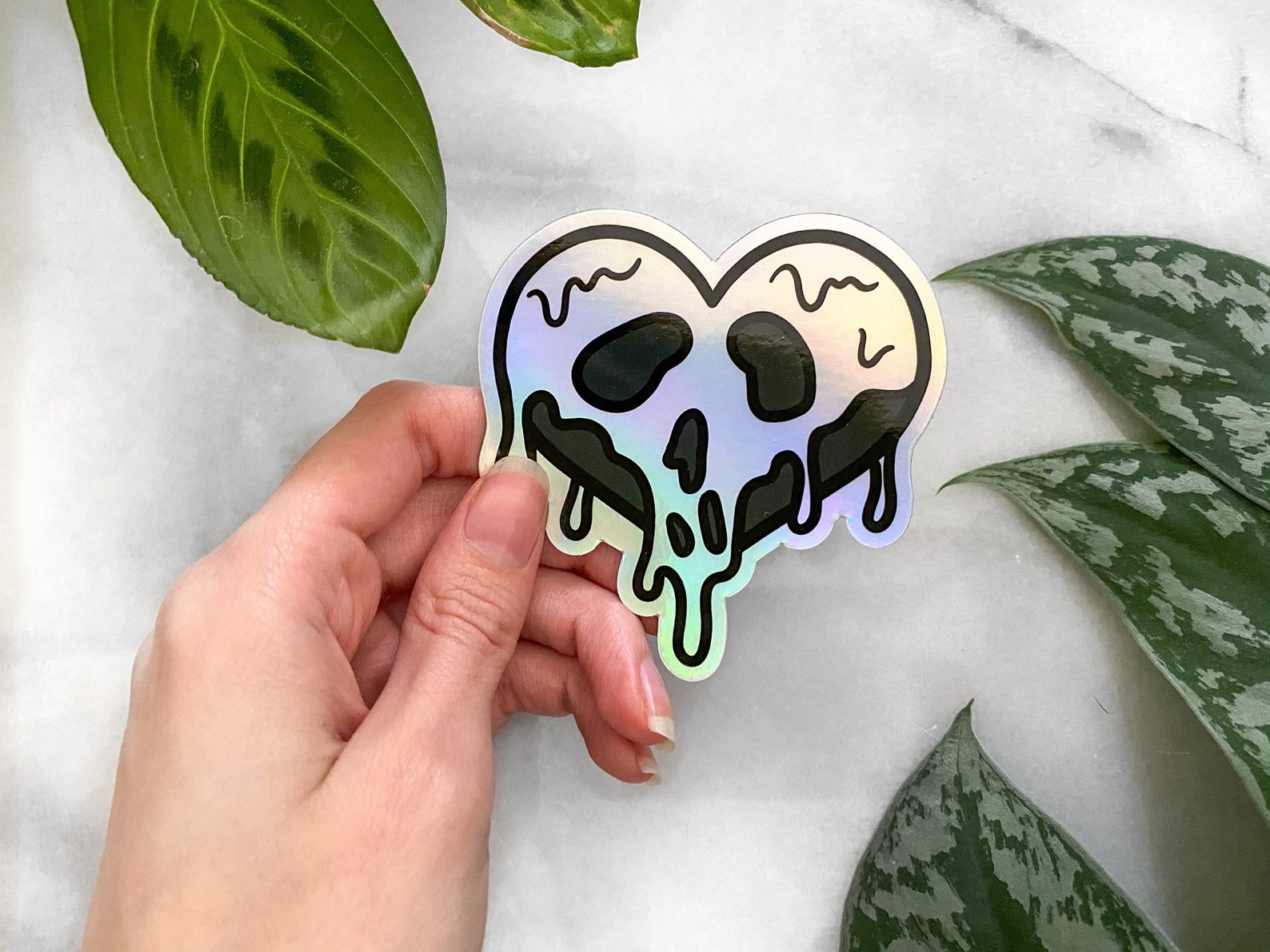 Holographic Poisoned Heart Vinyl Sticker Die Cute Sticker | Etsy