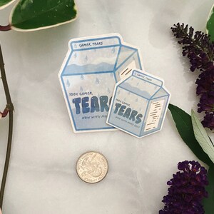 Gamer Tears Juice Box Sticker | Holographic Carton Sticker | Waterproof ...