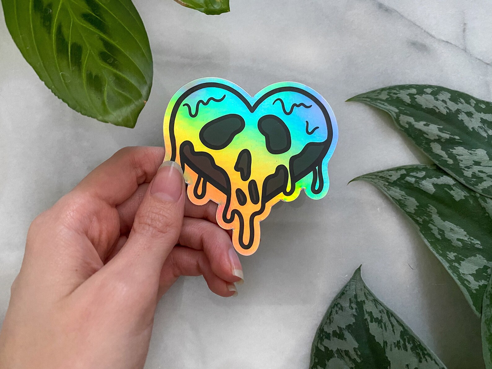 Holographic Poisoned Heart Vinyl Sticker Die Cute Sticker - Etsy