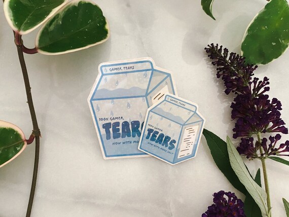 Gamer Tears Juice Box Sticker Holographic Carton Sticker | Etsy