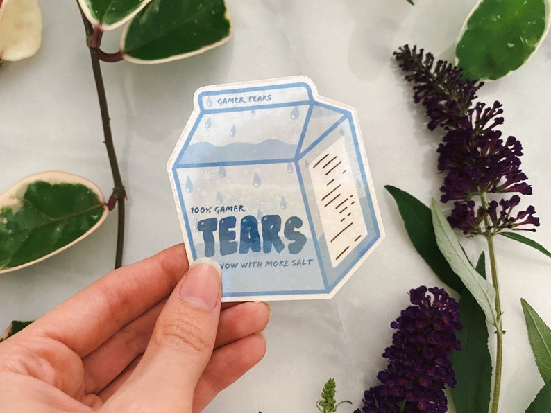 Gamer Tears Juice Box Sticker Holographic Carton Sticker - Etsy