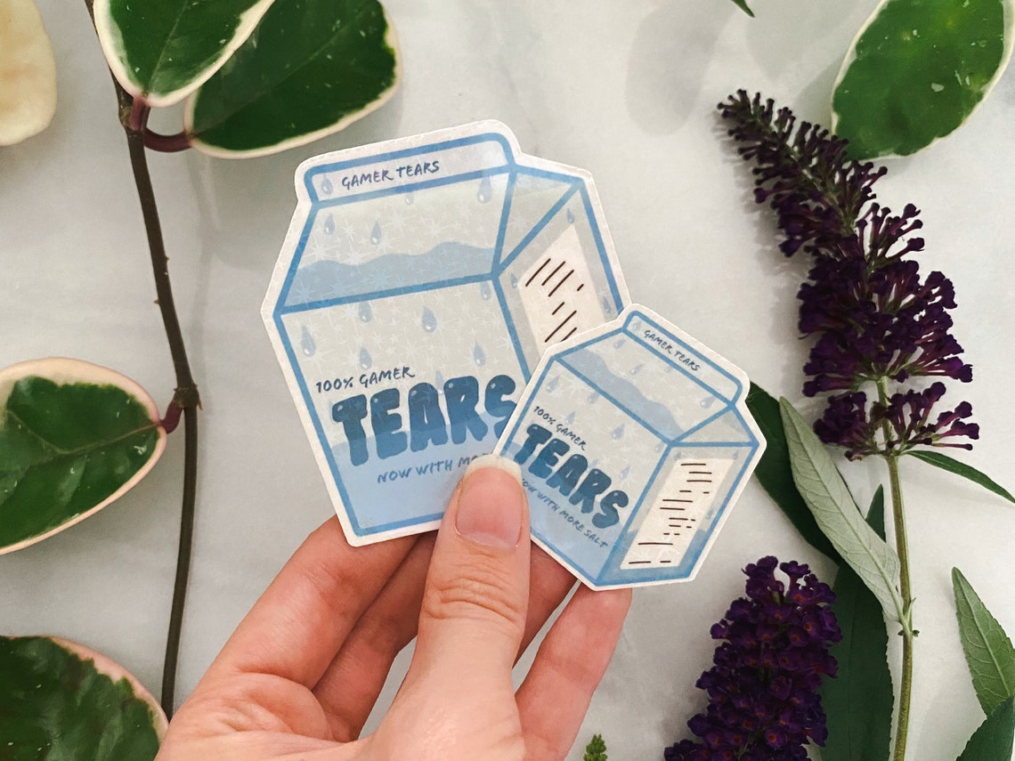 Gamer Tears Juice Box Sticker Holographic Carton Sticker - Etsy