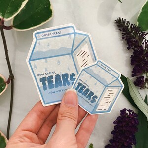 Gamer Tears Juice Box Sticker | Holographic Carton Sticker | Waterproof ...