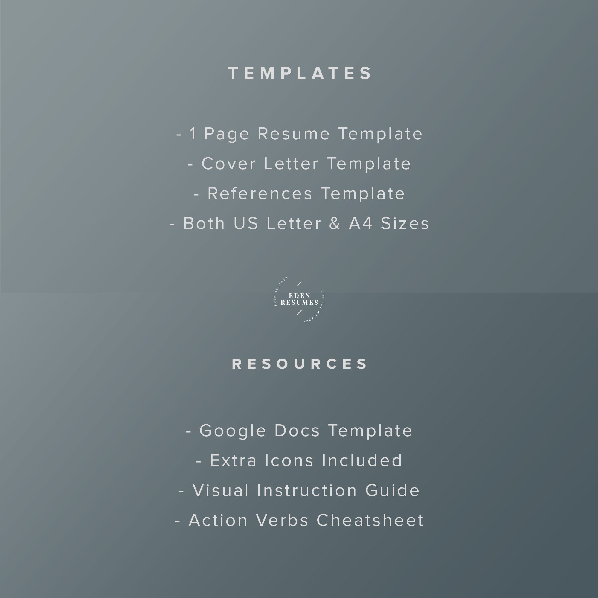 Resume Template Google Docs, Google Docs Resume + Cover Letter ...