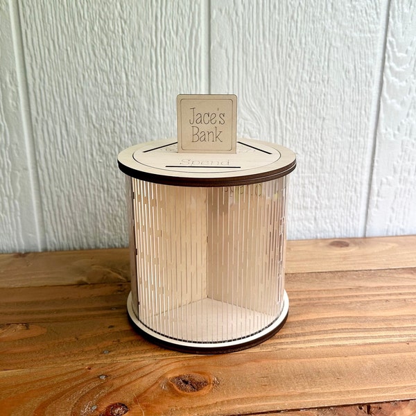 Save Donate Spend Piggy Bank - Etsy