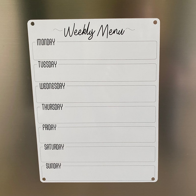 Magnetic Menu Board - Etsy