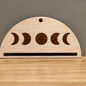 Moon Phases Wood Macrame Frame - Laser Cut Board - Fiber Art Wood Blank ...