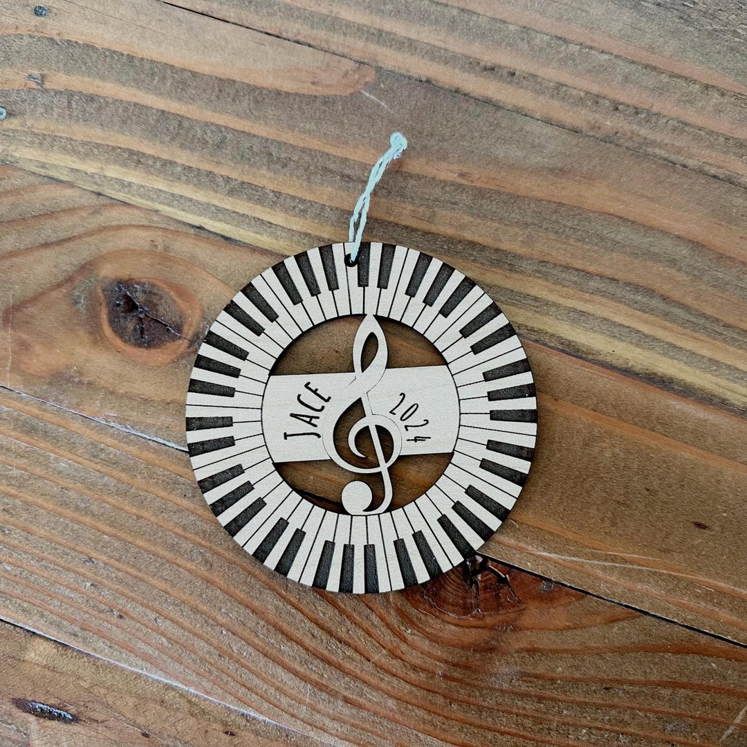 Piano Keys Ornament - Personalized Custom Gift for Music Lovers - Cute ...