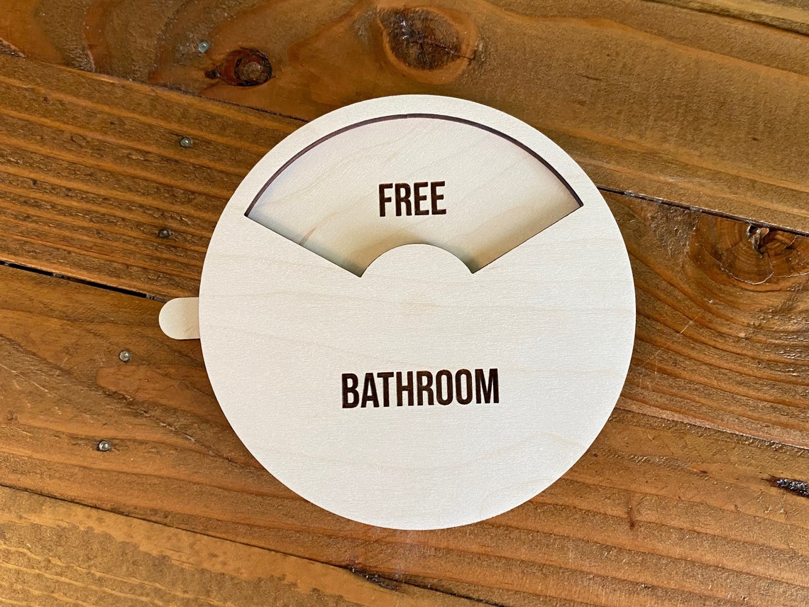 Bathroom Door Sign - Dorm Room Restroom Privacy Sign - Roomate Bathroom ...