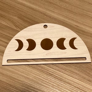 Moon Phases Wood Macrame Frame - Laser Cut Board - Fiber Art Wood Blank ...