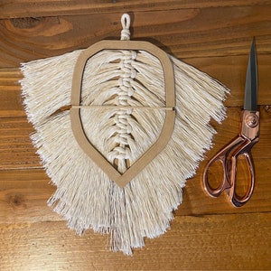 Macrame Leaf Template, Leaves/feather Jig, Fringe Trimming Guide, Gift ...