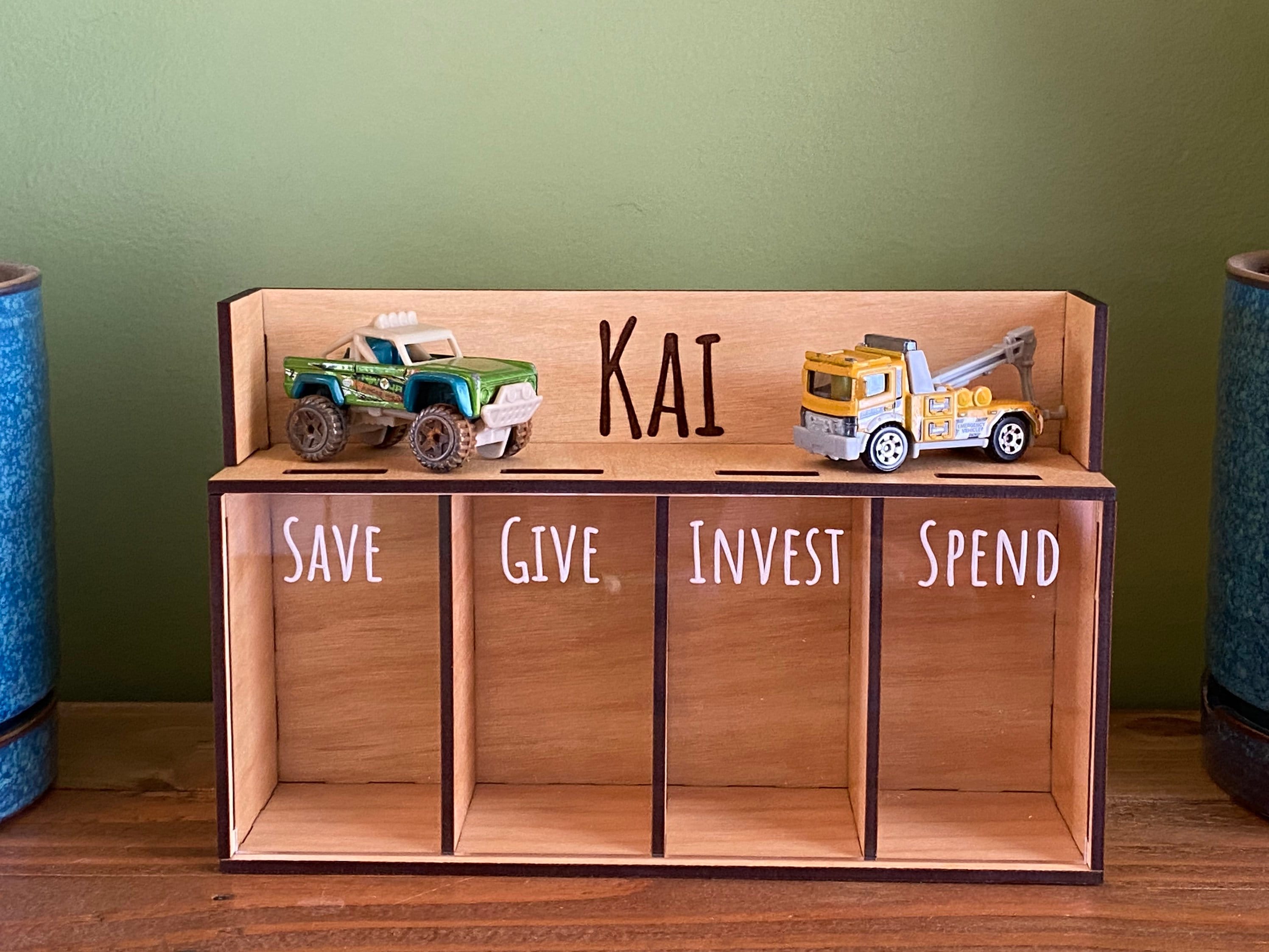 Save Give Invest Spend Money Bank Custom Personalized Name - Etsy