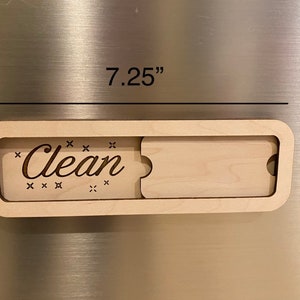 Sliding Dishwasher Magnet - Clean/dirty Wood Kitchen Decor - Laser Cut ...