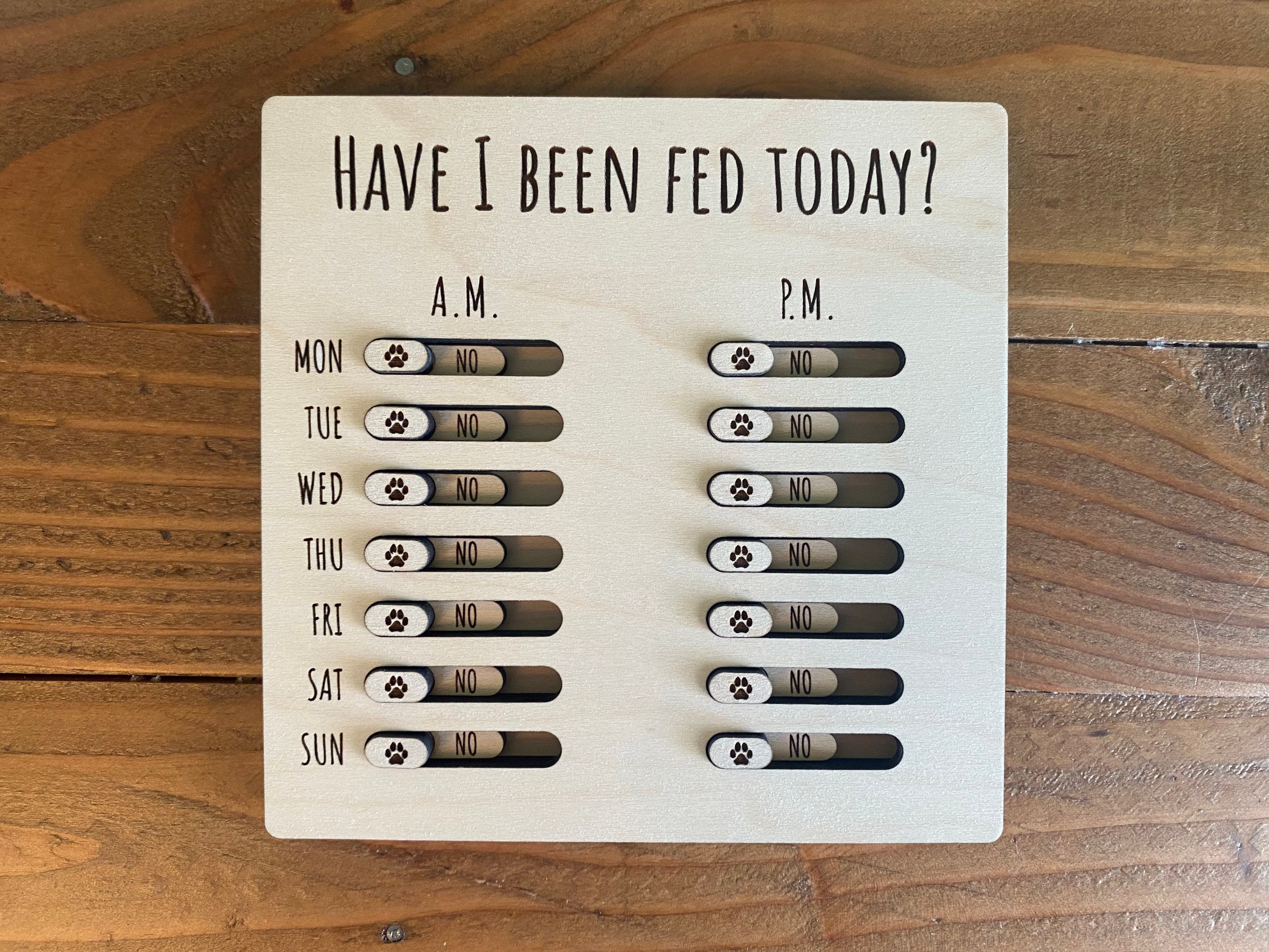 Dog Feeding Tracker Personalized Pet Reminder Supplies - Etsy