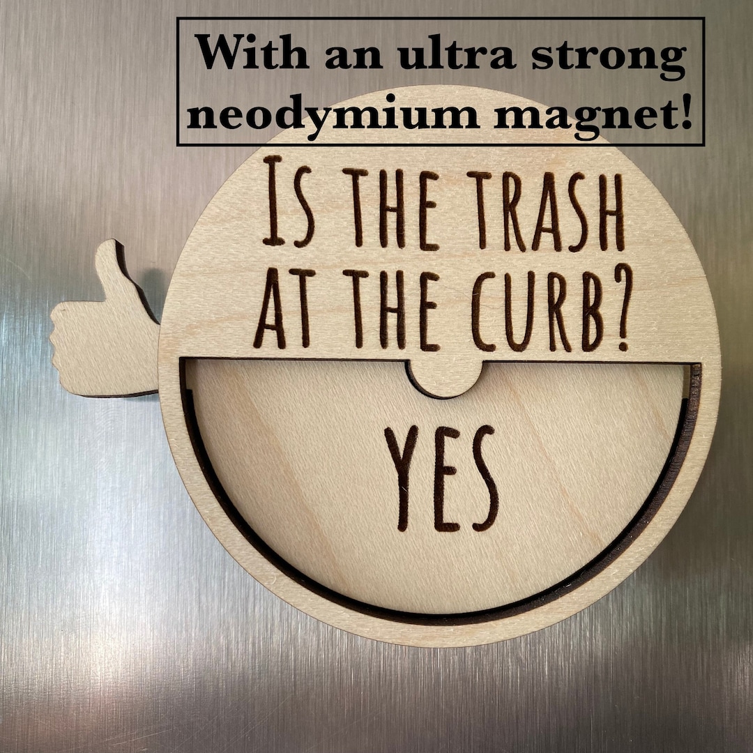 Take Out the Trash Reminder Refrigerator Magnet - Wood Thumbs Up/thumbs ...