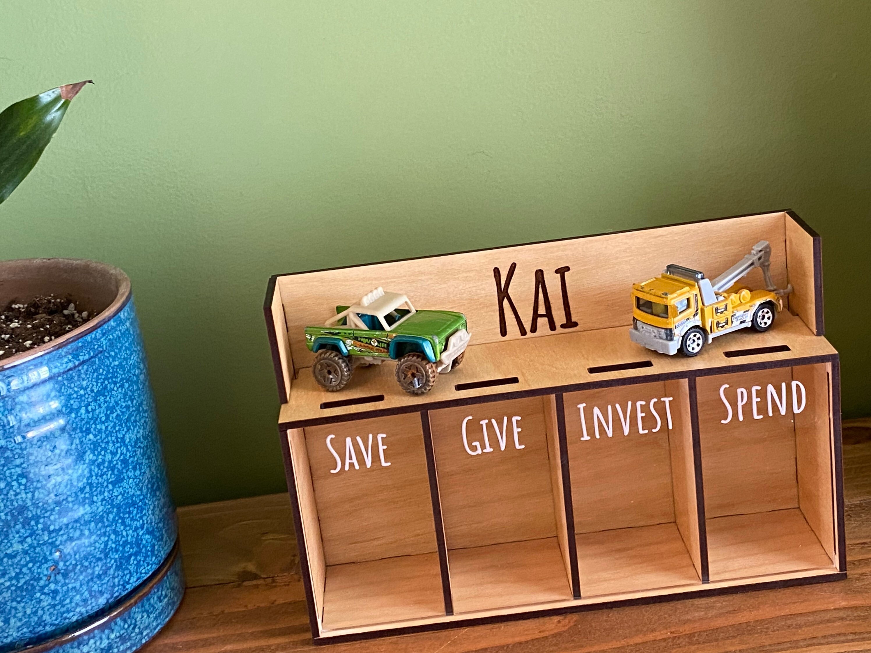 Save Give Invest Spend Money Bank Custom Personalized Name - Etsy